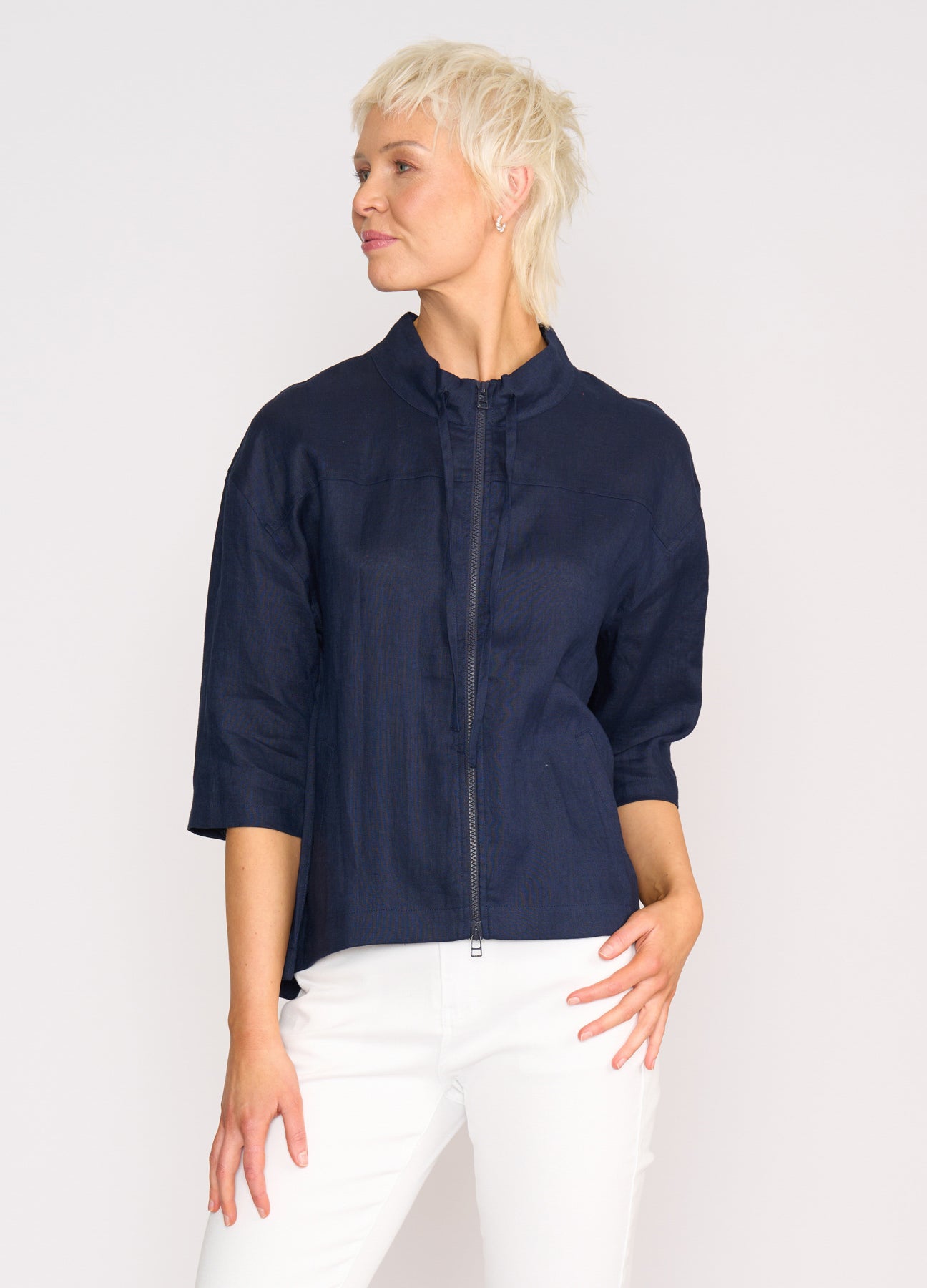 Relaxed, Zip Front Jacket – Apt Collections