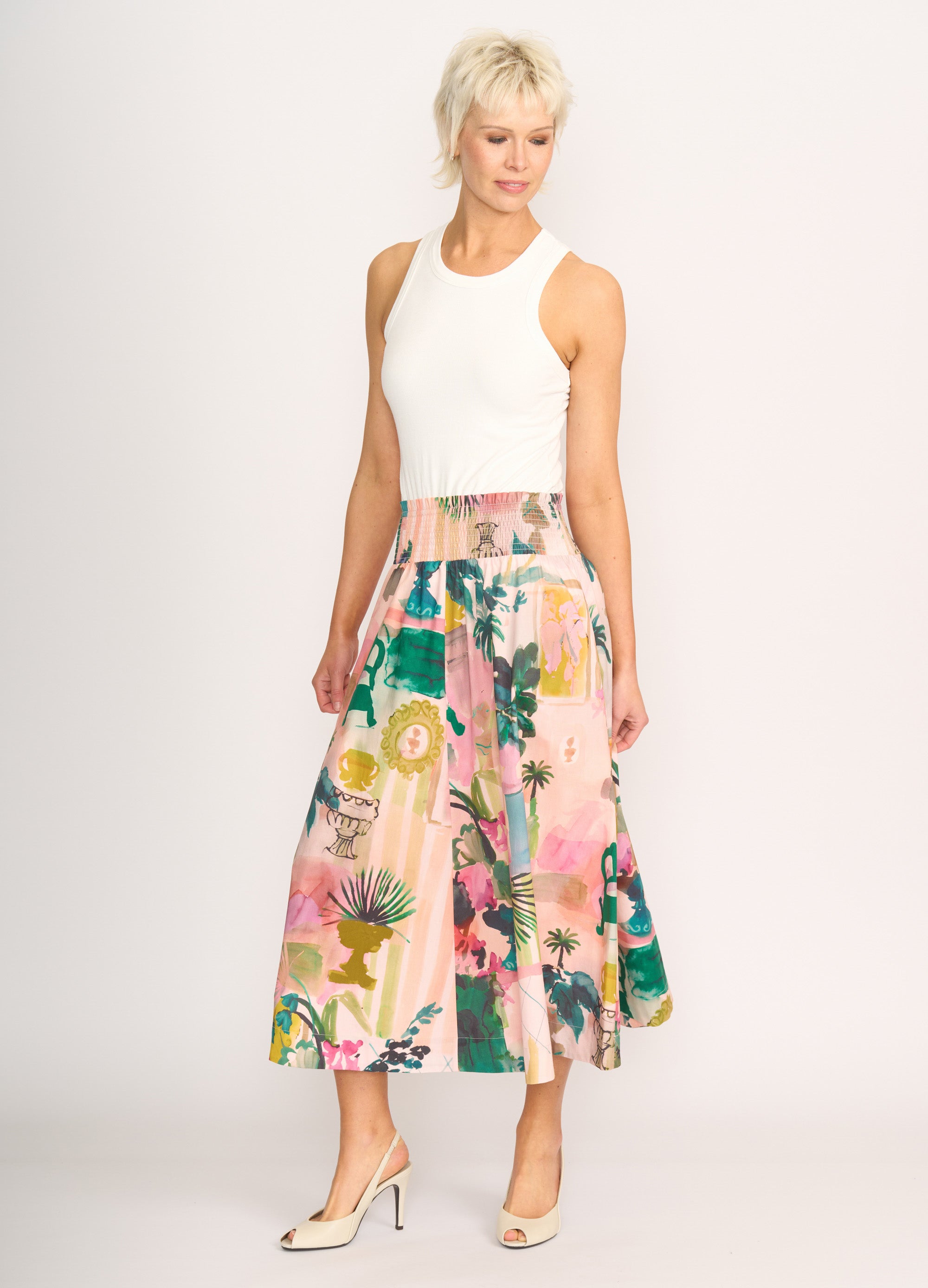 Skirt - A-Line, Shirred Waist – Apt Collections