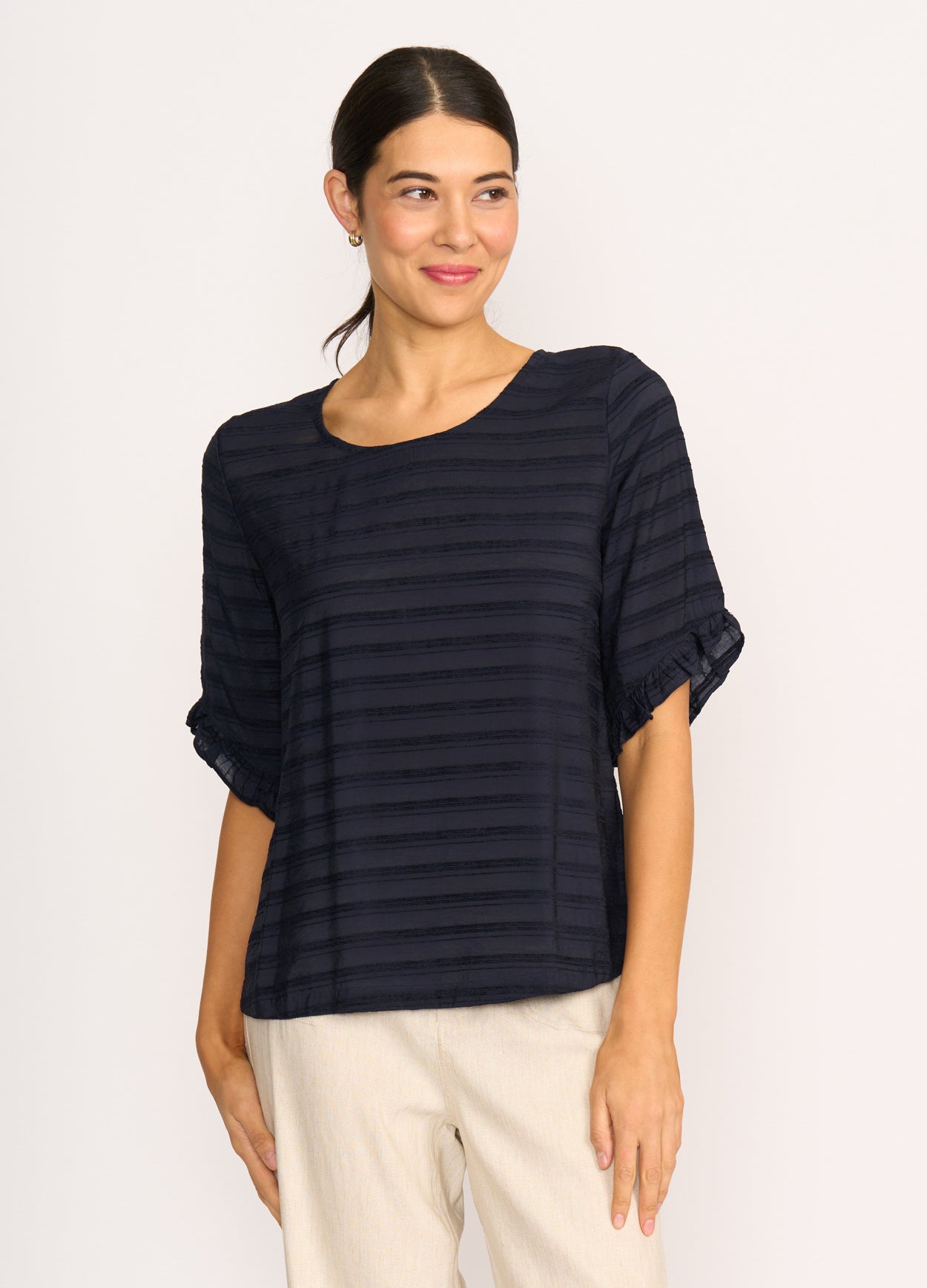 Scoop Ruffle Sleeve Top – Apt Collections